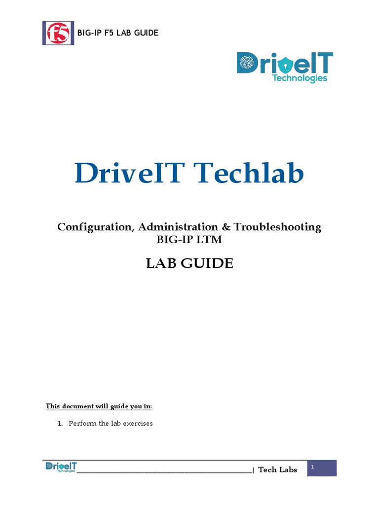 BIG-IP LTM Lab Configuration Guide | PDF