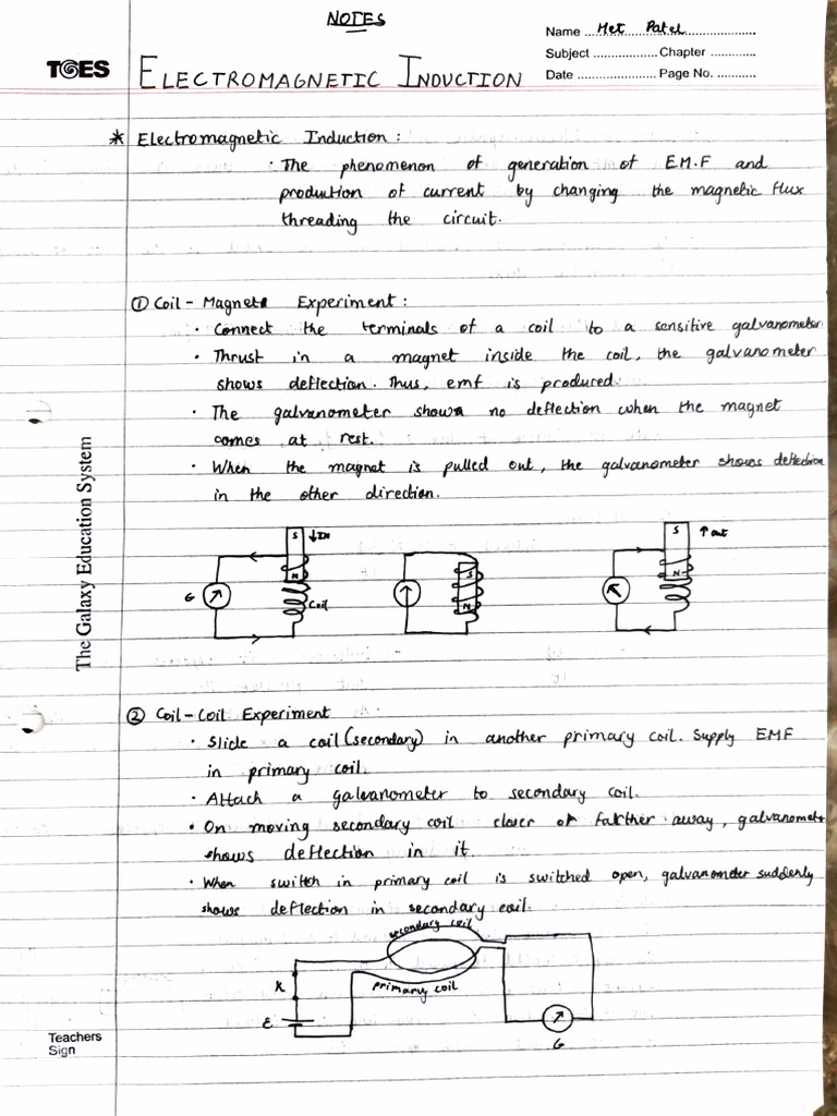Electromagnetic Induction Basics | PDF | Electromagnetic Induction | Inductor