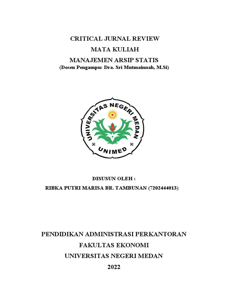 CJR M.arsip Statis Ribka Tambunan Adp C | PDF