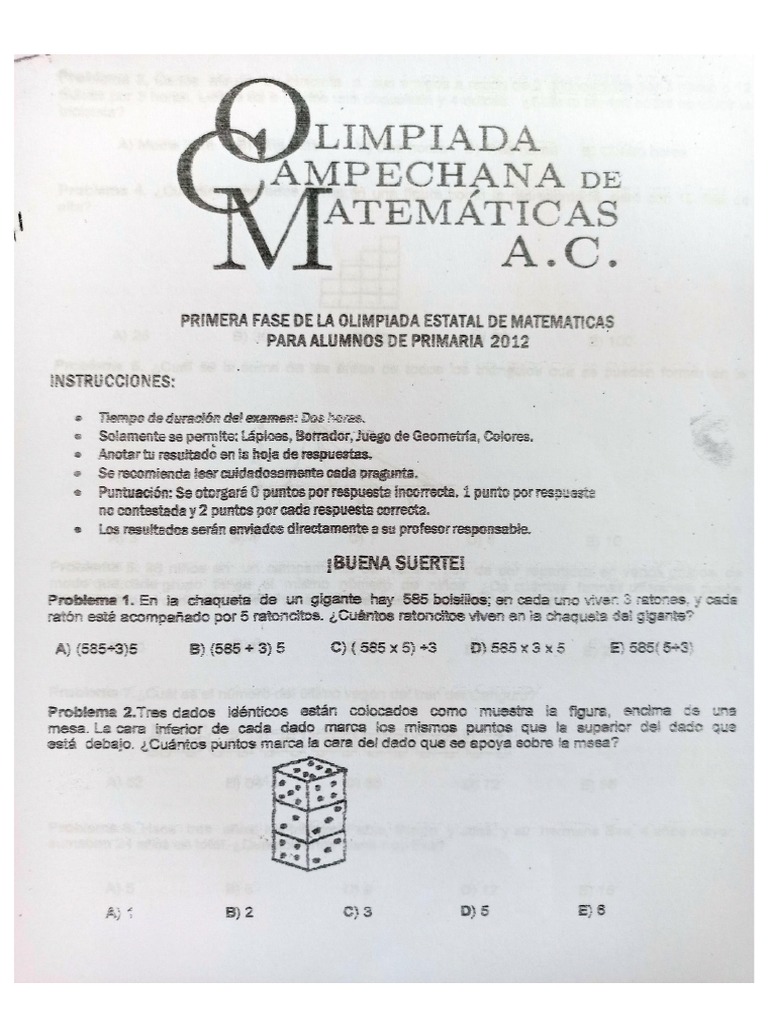 Olimpiada de Mate | PDF