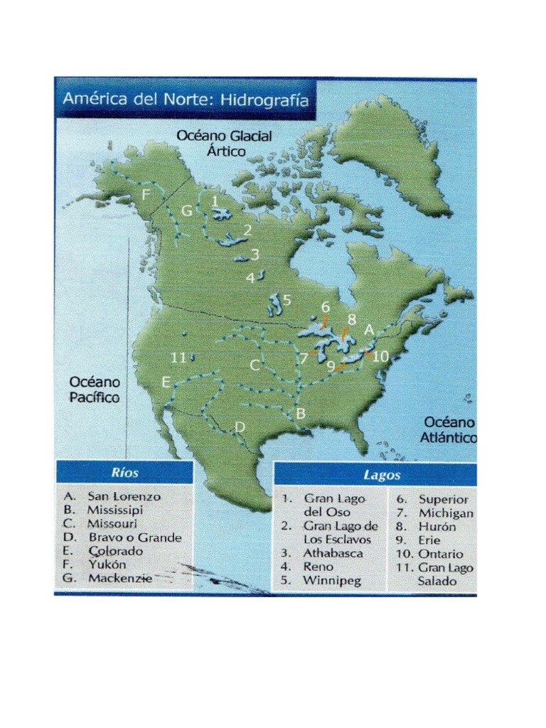 America Del Norte Hidrografia | PDF