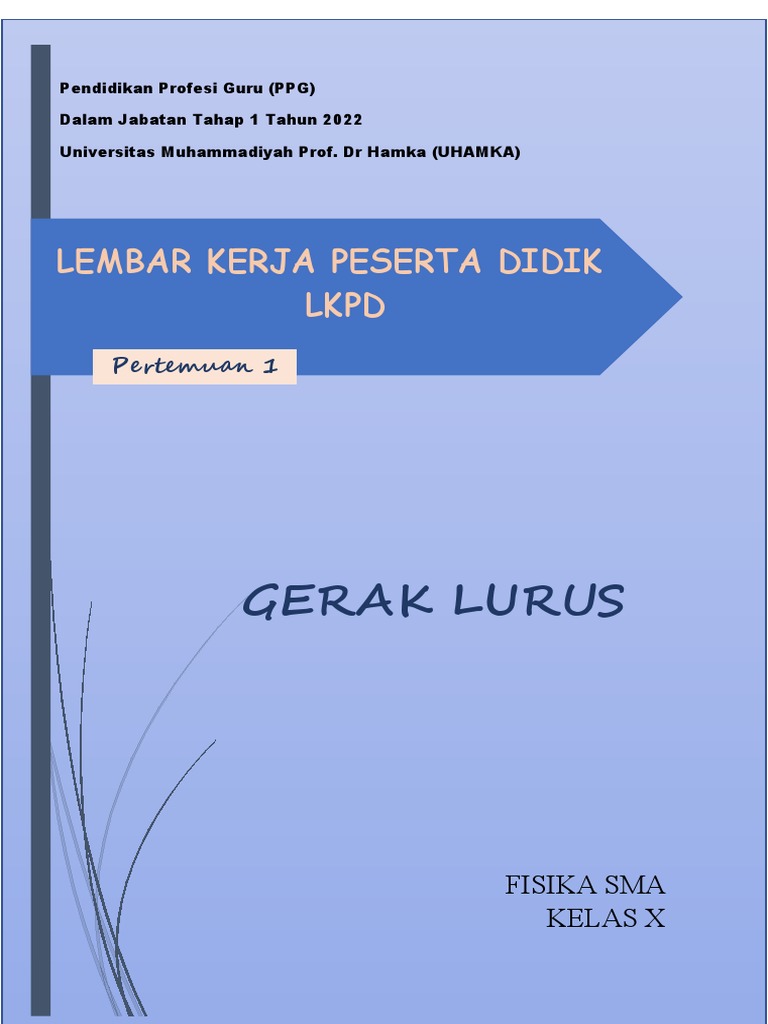 LKPD 1 Gerak Lurus | PDF