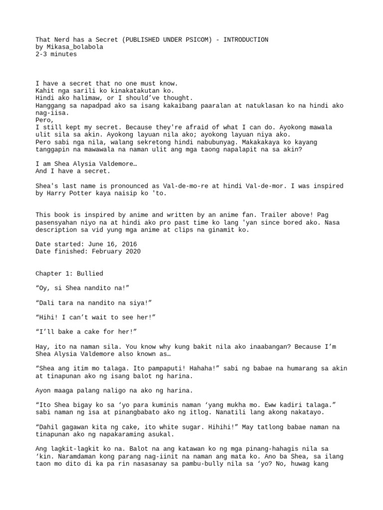 That Nerd Has A Secret Complete Pdf