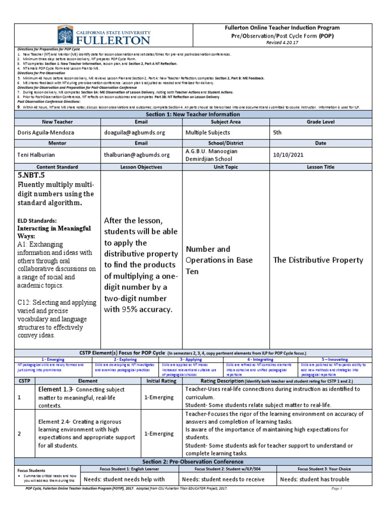 Pop Cycle-Fall 2021 | PDF | Teachers | Learning
