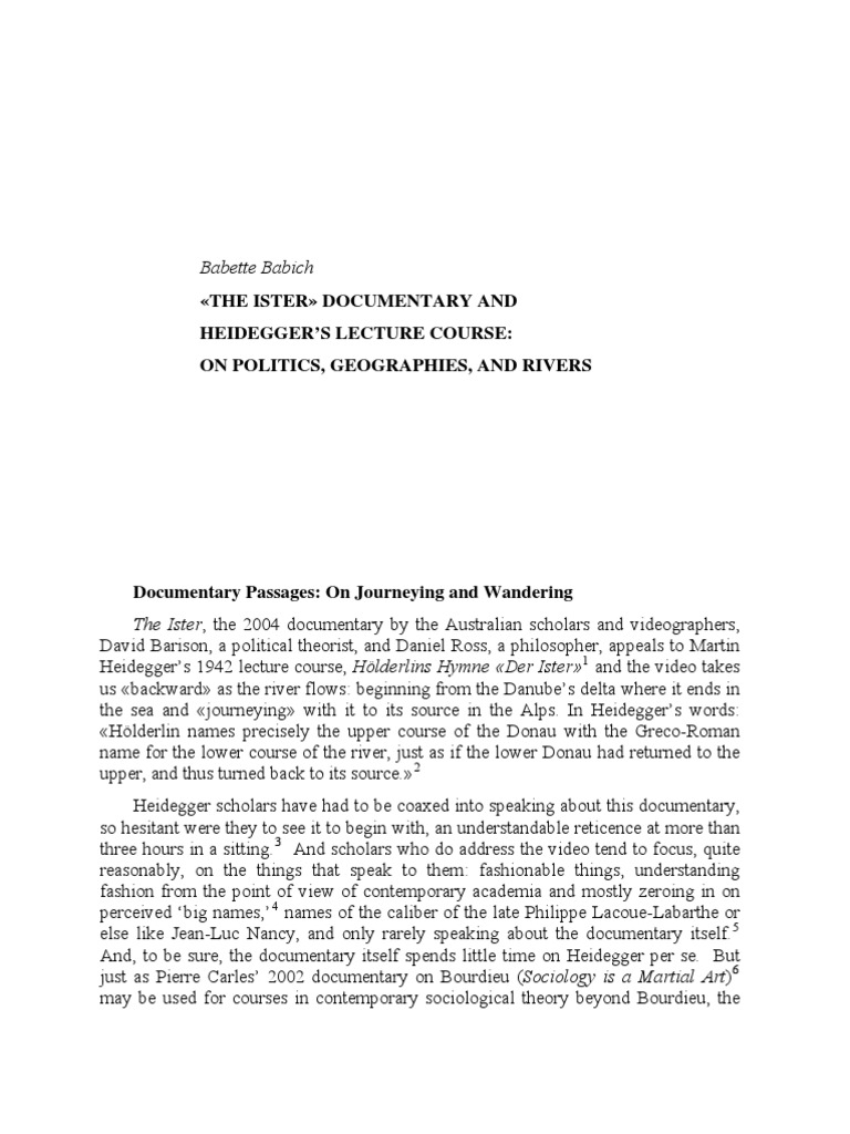 Journeying Along the River: How The Ister Documentary Illuminates ...