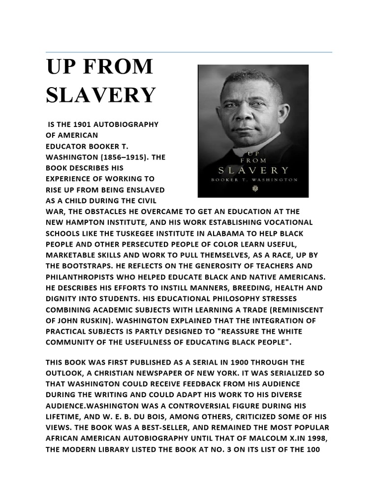 Up From The Slavery by Washington | PDF | History | Classics