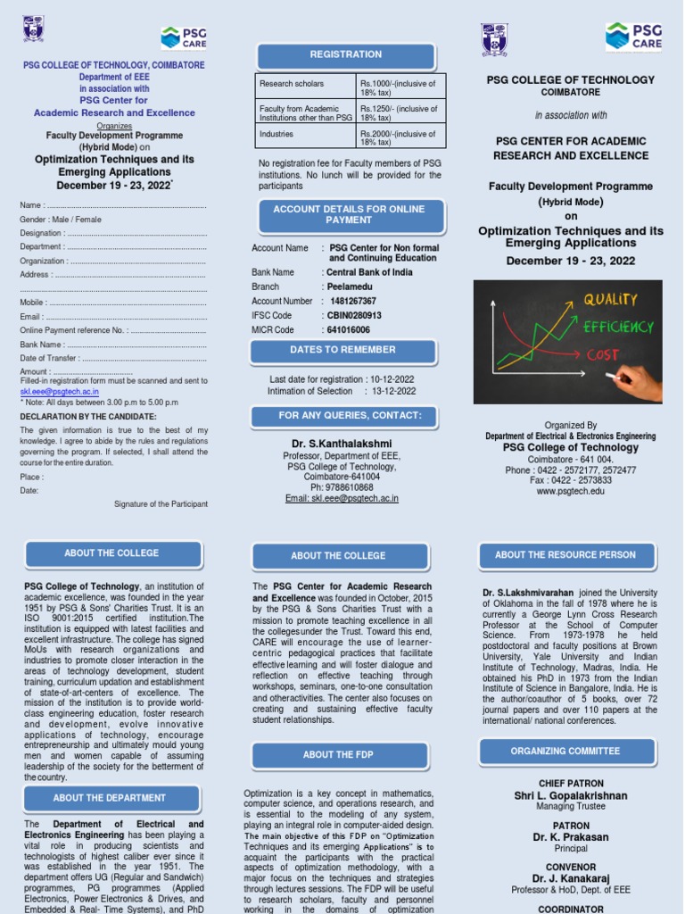 PSG CARE Optimization (Final) | PDF | Mathematical Optimization | Electrical Engineering