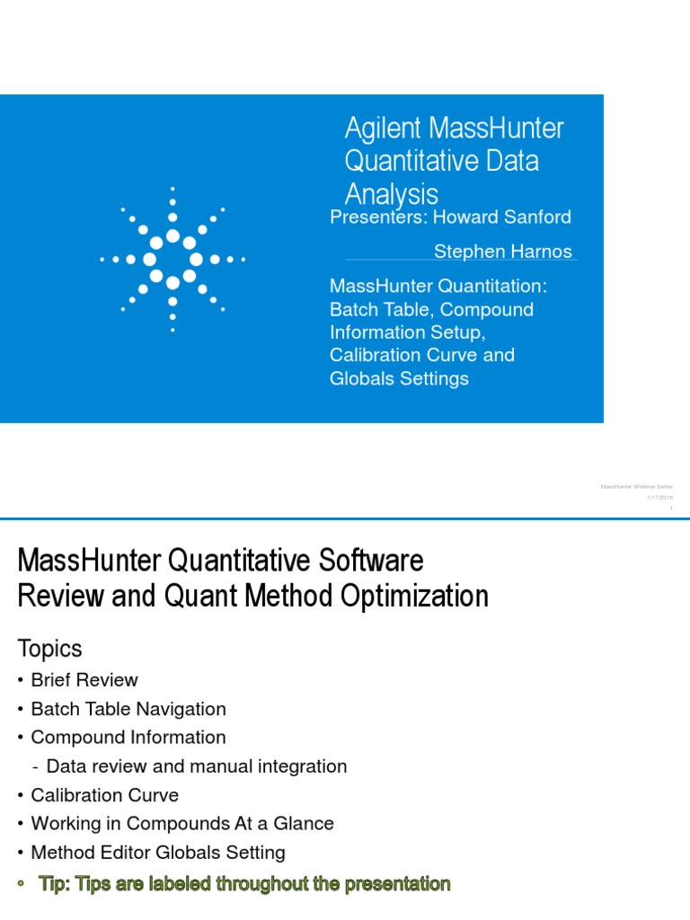 Session 2 Quantitative Analysis Advanced | PDF | Tandem Mass ...