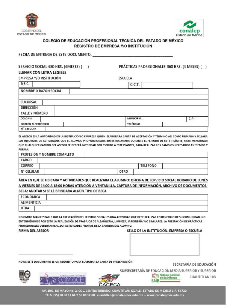 1 Formato Registro Empresa | PDF