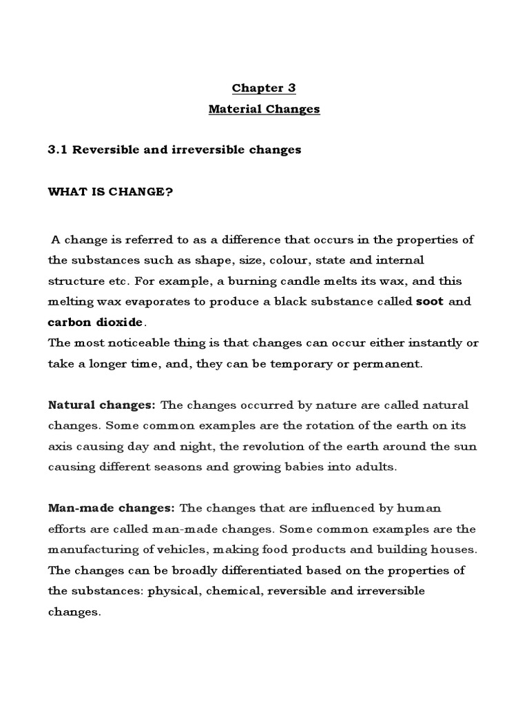 3.1 Materials Changes | PDF