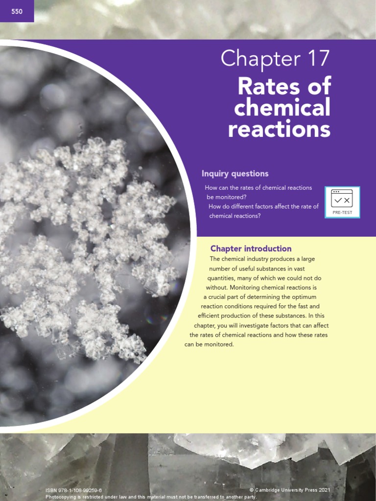 Chapter 17 - Rates of Chemical Reactions | PDF | Reaction Rate ...