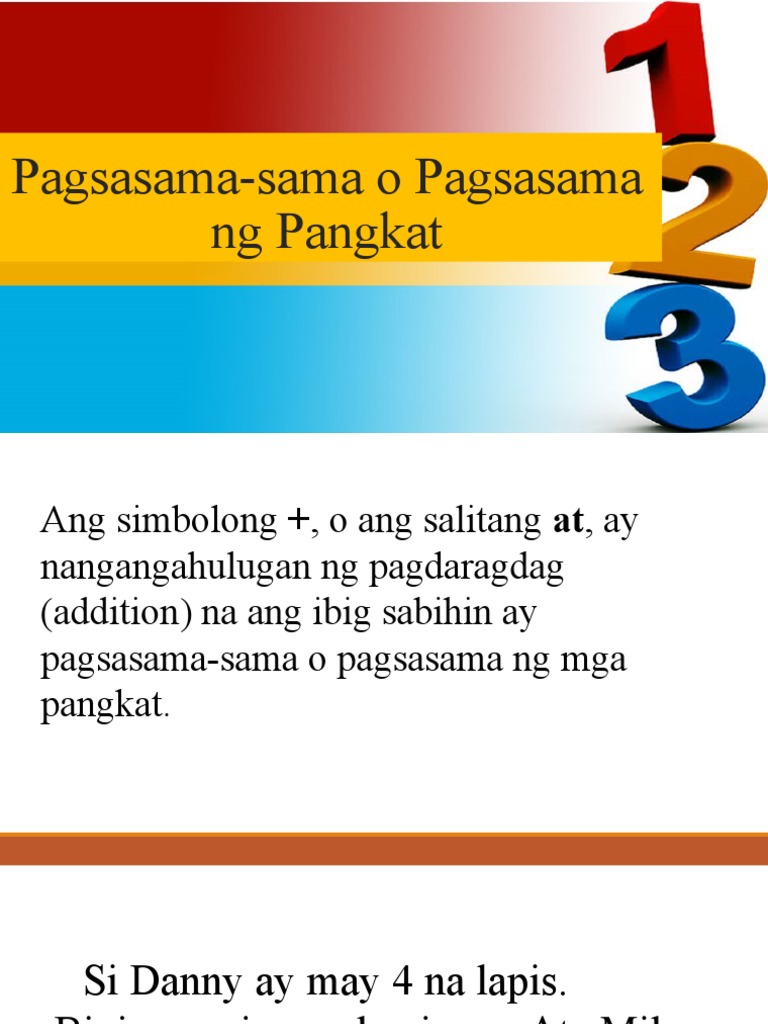 MATH WEEK 1 Q2 Pagsasama Sama o Pagsasama NG Pangkat | PDF