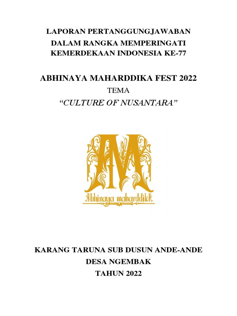 LPJ Abhinaya Maharddika Fest 2022 | PDF | Seni