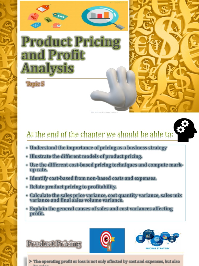 Topic 5 - Product Pricing Profit Analysis | PDF | Elasticity (Economics ...