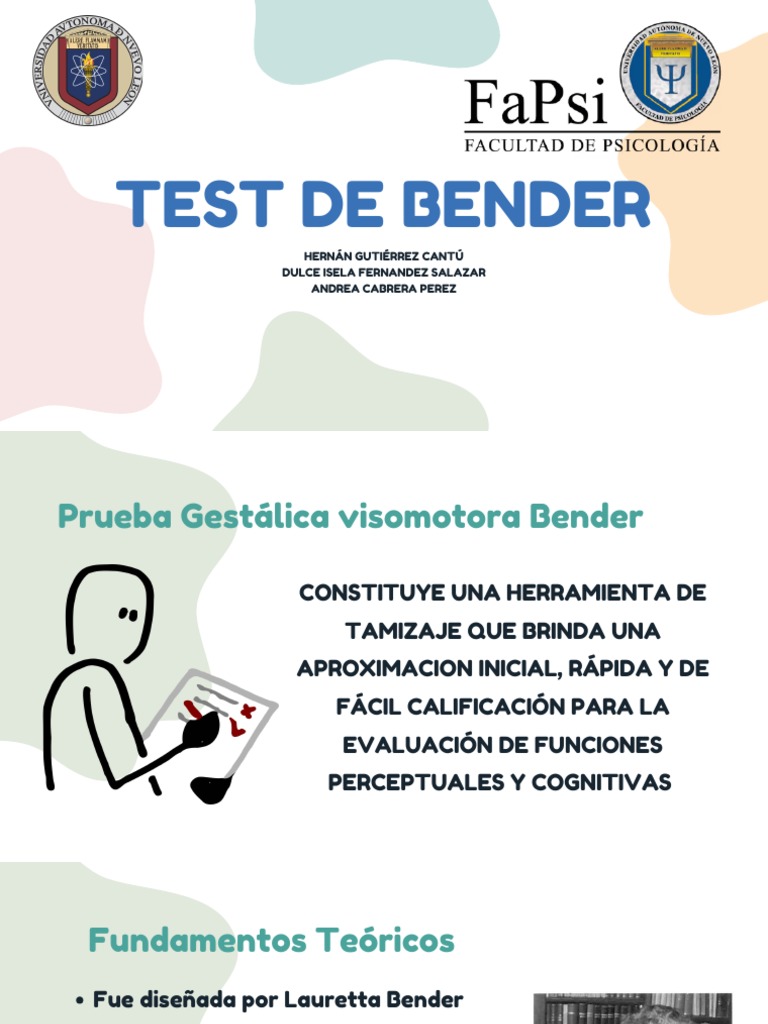 Test Bender | PDF | Validez (Estadísticas) | Las emociones