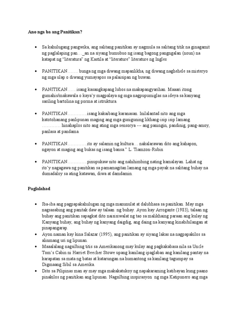 PANITIKAN | PDF