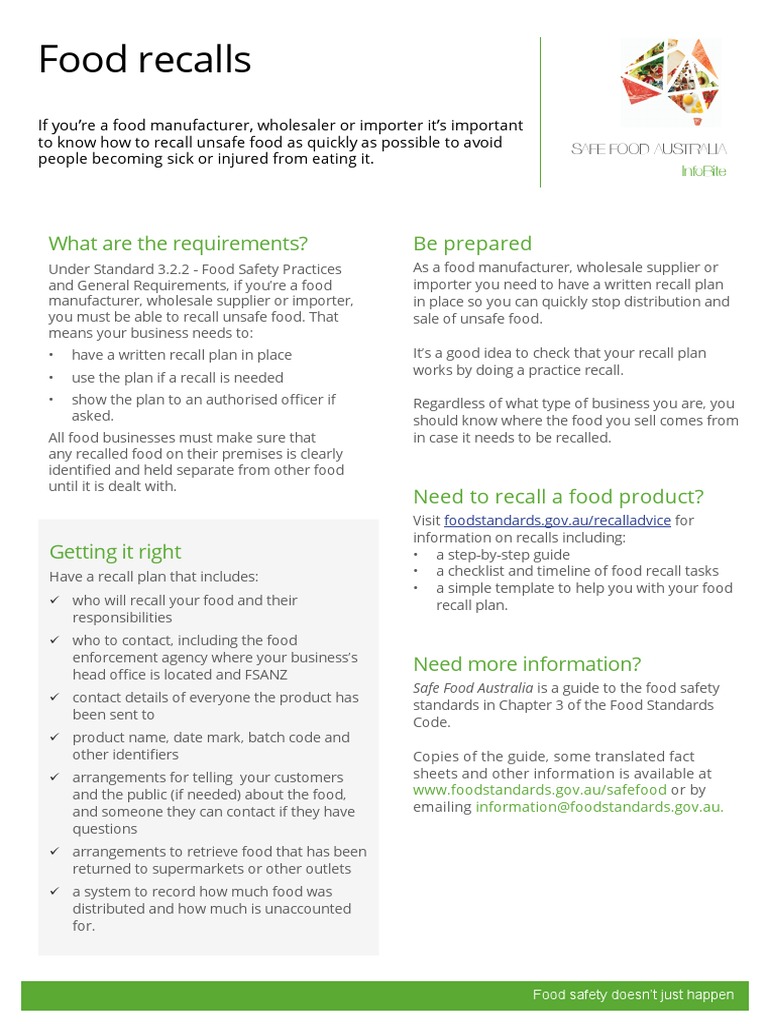 Food Recalls - Final | PDF | Food Safety | Foods