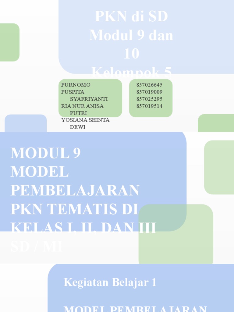 Modul 9 Dan Modul 10 PKn-2 | PDF | Karier & Perkembangan