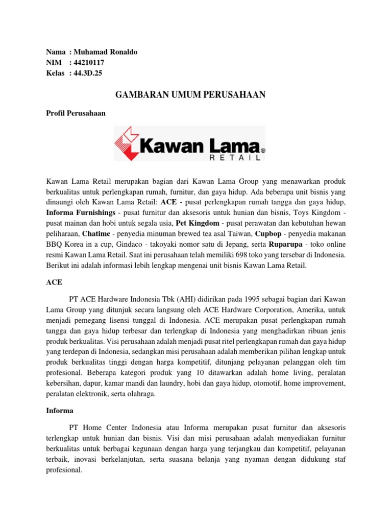 Struktur Organisasi PT Kawan Lama | PDF