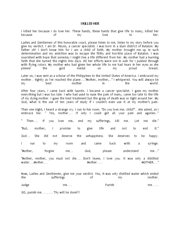 Declamation Piece - Grades 9 and 10 | PDF