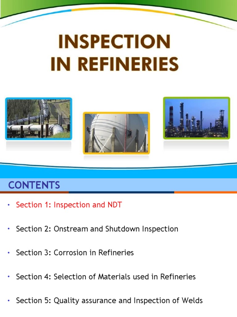 NDT Inspection and Reliability in Refineries | PDF | Nondestructive ...