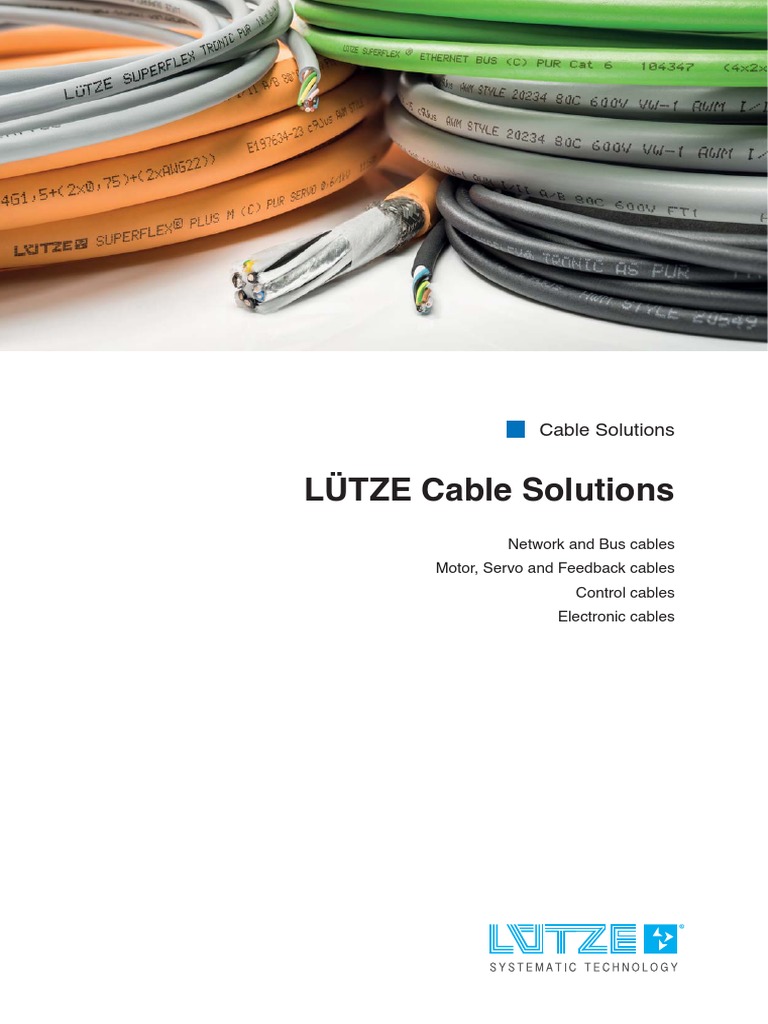 Cable Solutions en Friedrich Luetze GMBH | PDF | Automation | Insulator ...