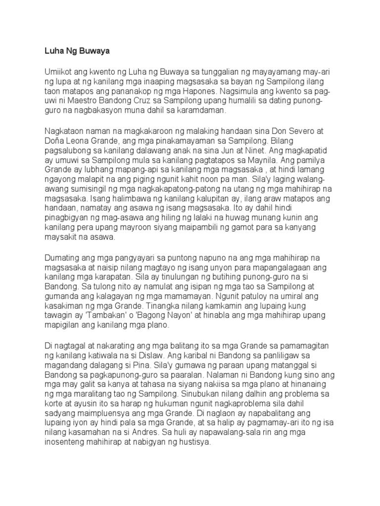 Luha NG Buwaya | PDF