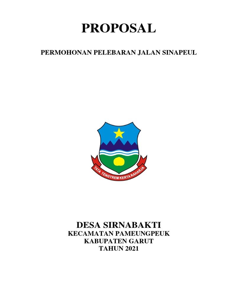 Proposal Pelebaran Jalan Sinapeul | PDF