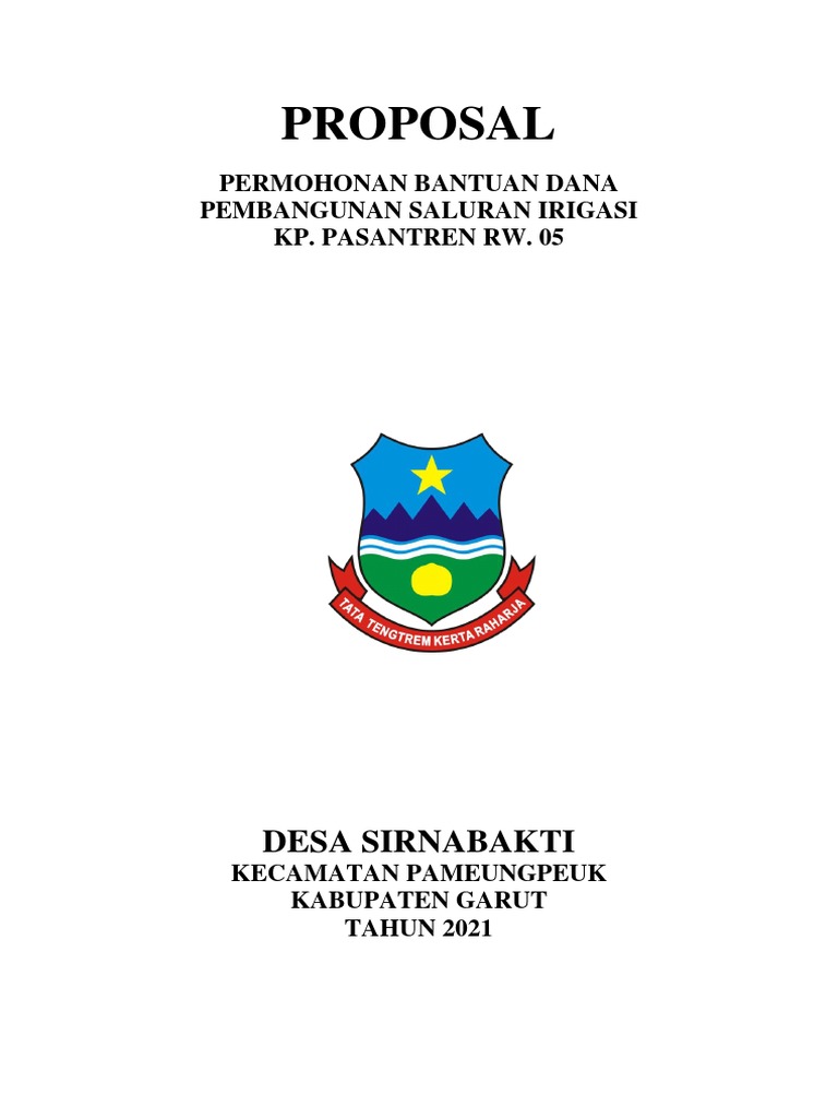 Proposal Pembangunan Irigasi Garut | PDF