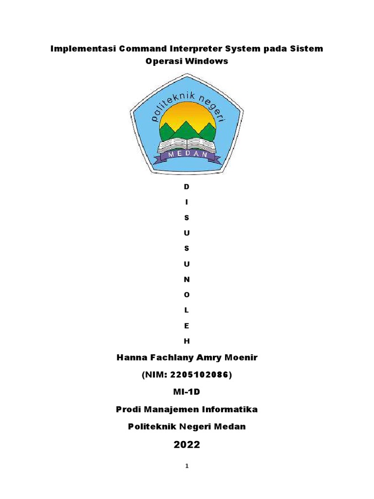 Implementasi Command Interpreter System Pada Sistem Operasi Windows | PDF