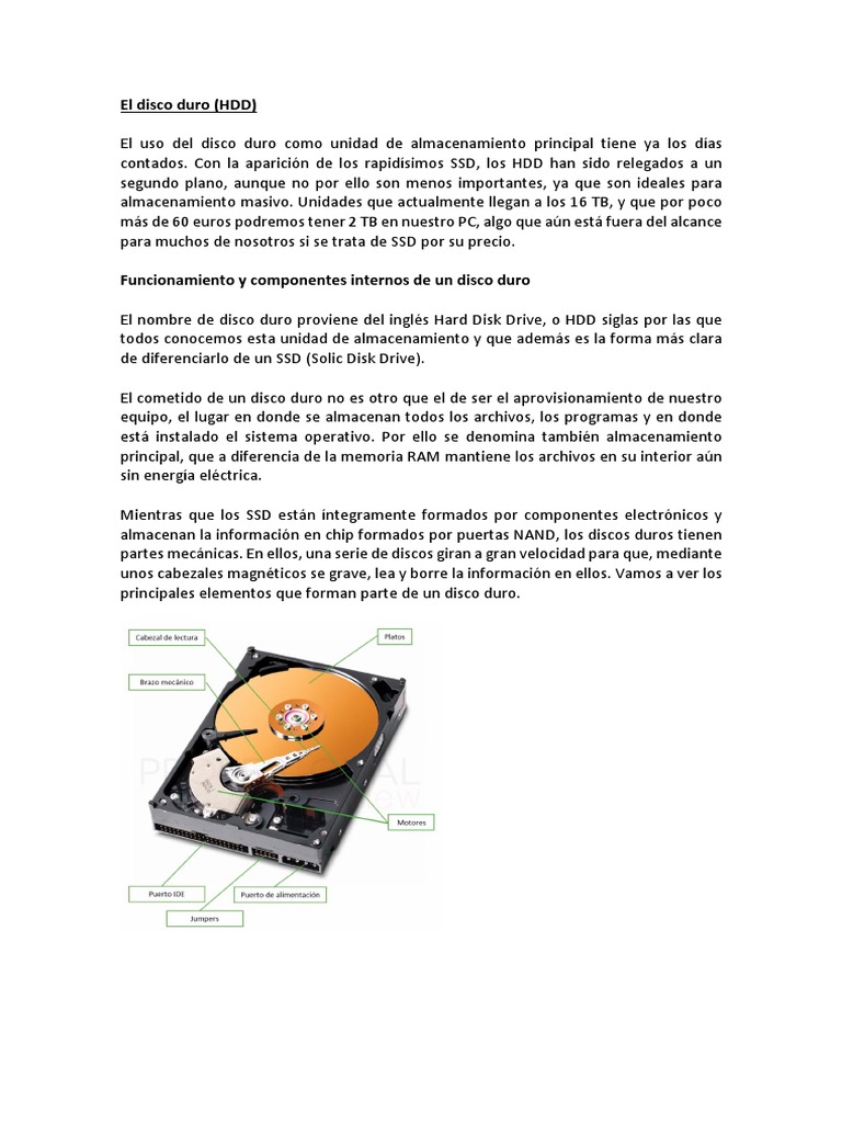 Disco Duro | PDF | Disco duro | Unidad de estado sólido