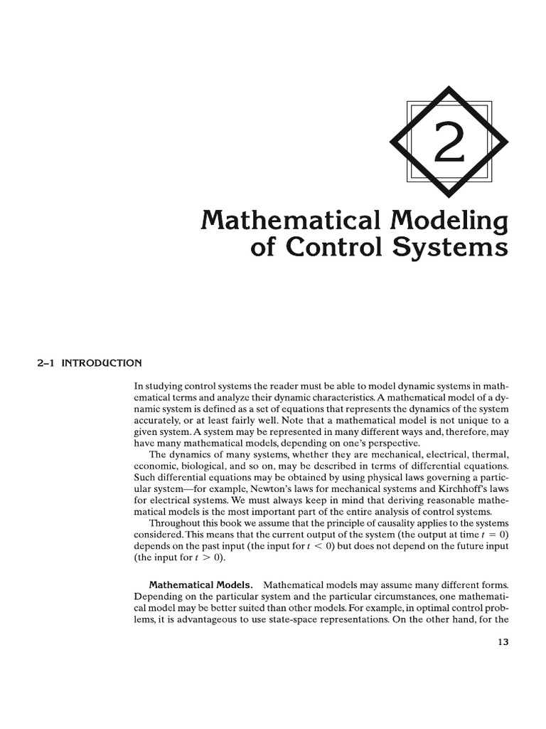 Bab 2 Mathematical Modeling | PDF