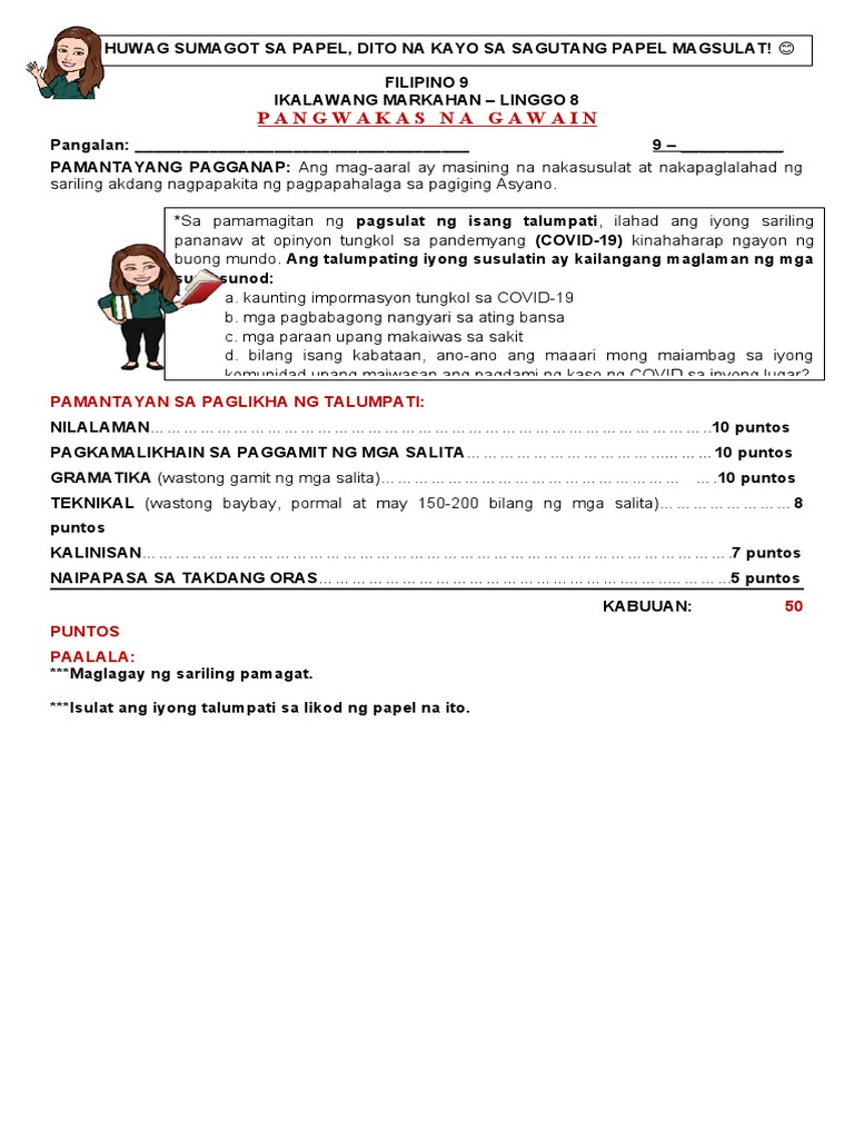 2nd-Fil-9-Performance Task | PDF