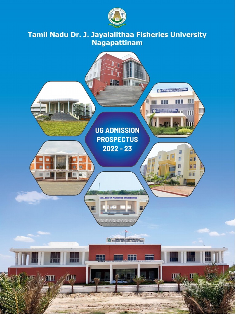 TNJFU UG Admission Prospectus 2022-23 - Final | PDF