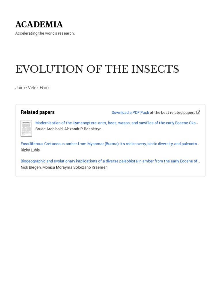 Evolucion de Los Insectos. 2005-With-Cover-Page-V2 | PDF