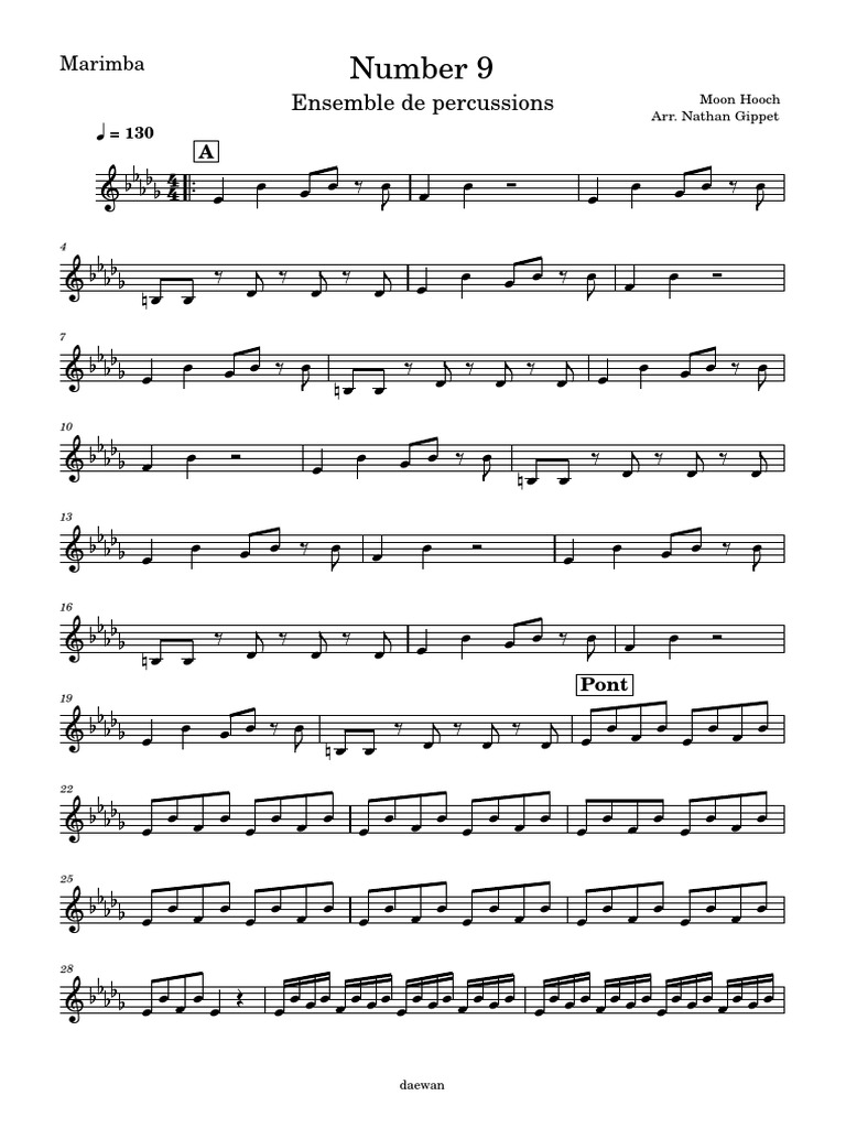Simple Marimba Arrangement | PDF