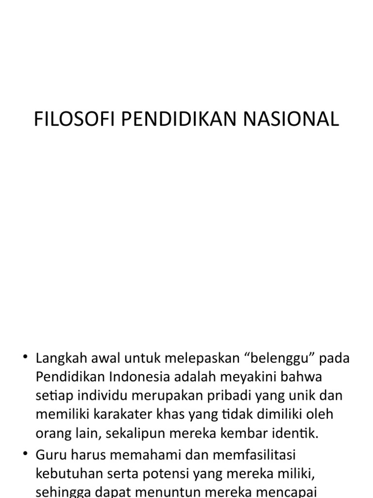 Filosofi Pendidikan Nasional | PDF Filosofi Pendidikan Nasional | PDF