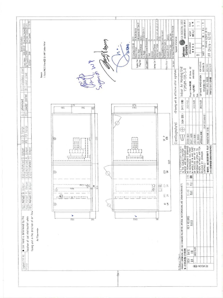 Sign Drawing AHU | PDF