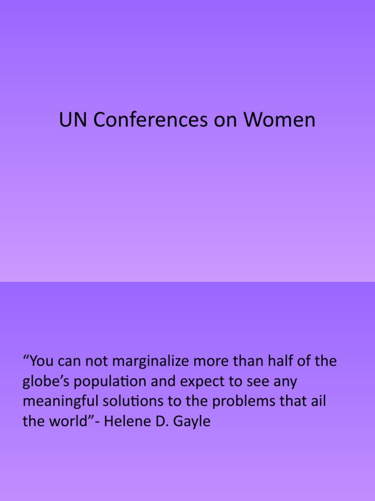 UN Women's Conferences Overview | PDF | Justice | Crime & Violence
