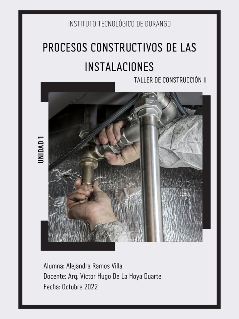 Proceso Constructivo de Instalaciones (RAMOS VILLA ALEJANDRA) | PDF | Tubería (transporte de ...