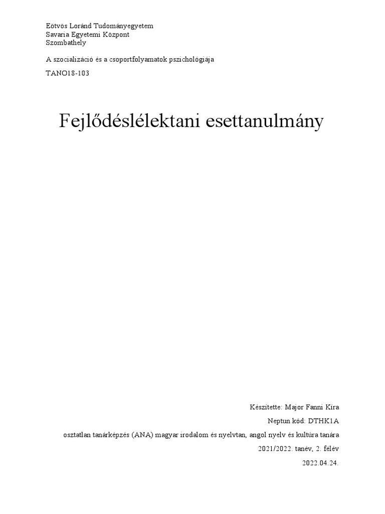 Esettanulmány Másolata | PDF
