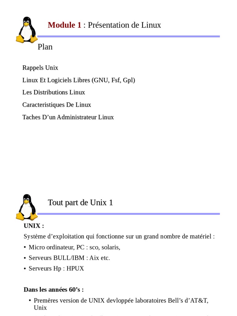 Introduction à Linux et systèmes UNIX | PDF | Unix | Linux