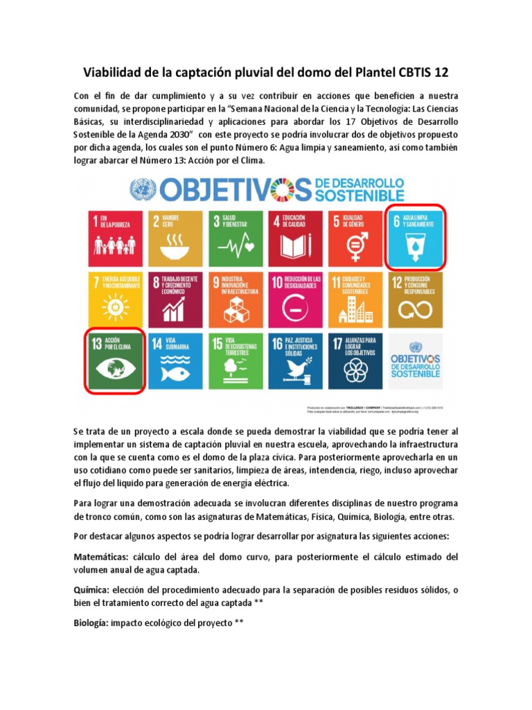 Captación Pluvial en CBTIS 12: Viabilidad | PDF | Integral | Agua