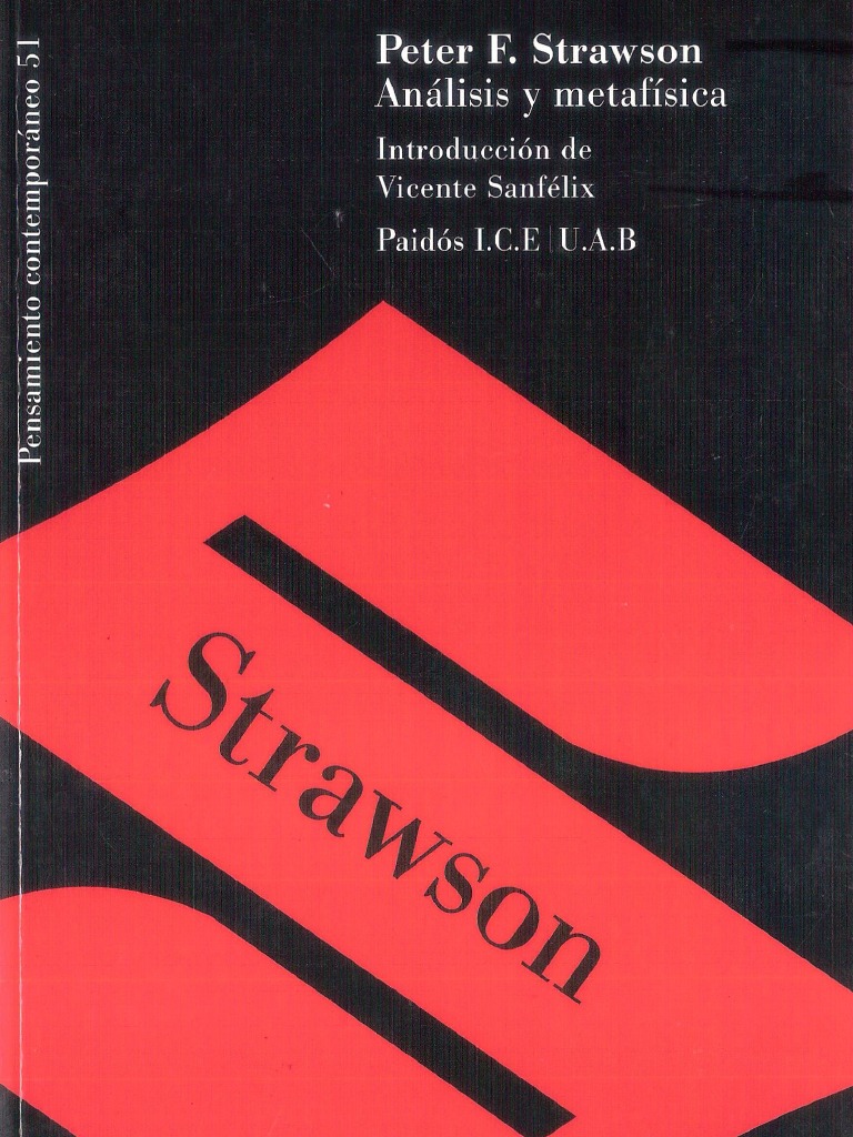 Analisis y Metafisica - Peter Strawson | PDF