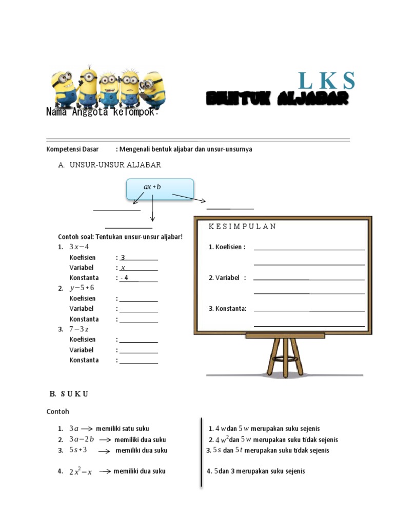 Lks Aljabar Part 1 Docx | PDF