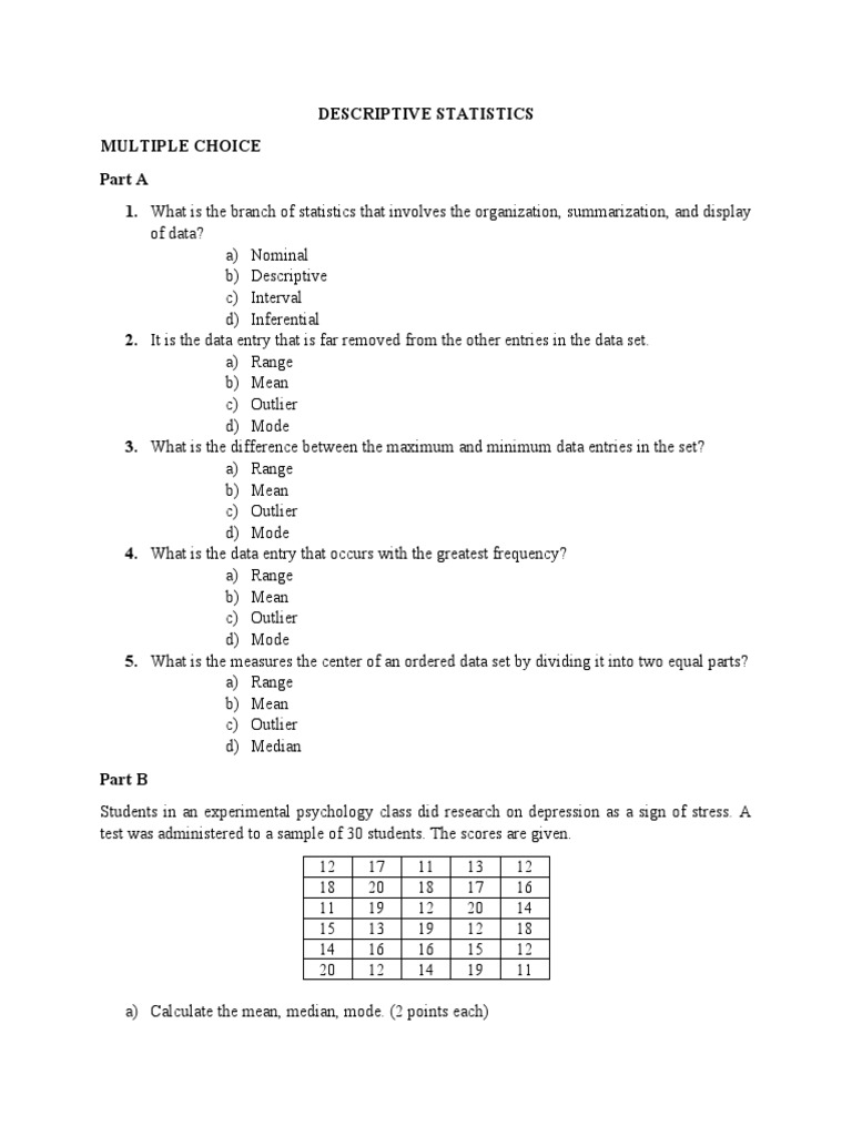 Descriptive Statistics | PDF