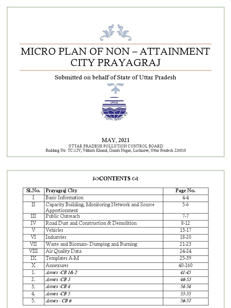 Prayagraj City Micro Plan | PDF | Irrigation | Road