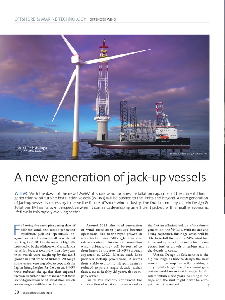 Spo619ob - A New Generation of Jack Up Vessels | PDF | Offshore Wind ...