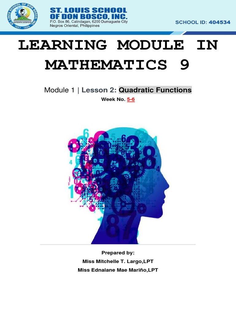 Math4 Pdf Quadratic Equation Function Mathematics 