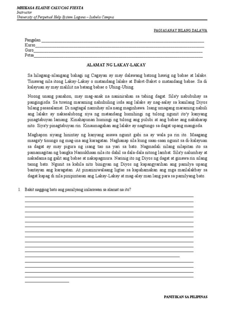 Pagsasanay Bilang 2 - Rehiyon Ii | PDF